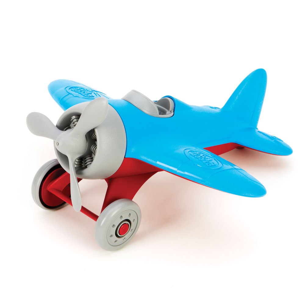 Green Toys Airplane - BPA, Phthalates Free, Blue Air Transport Toy for Introducing Aeronautical Knowledge, Improving Grasping Power. Toy Vehicles