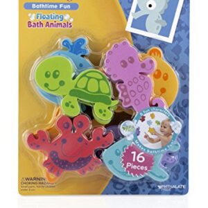 Nuby 16-Piece Floating Foam Bath Animals Set