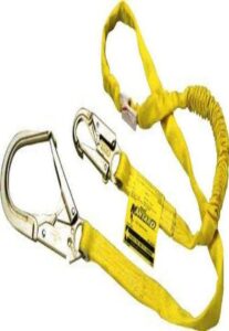 miller by honeywell 219wrxs/4ftyl 4-feet manyard shock-absorbing webbing lanyard with 1-3/4-inch locking rebar hook, yellow