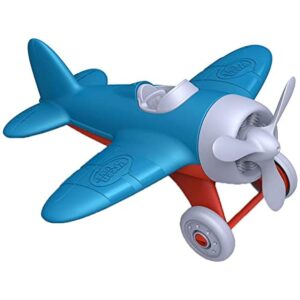 green toys airplane - bpa, phthalates free, blue air transport toy for introducing aeronautical knowledge, improving grasping power. toy vehicles