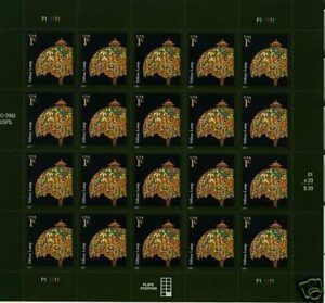 tiffany lamp pane 20 x 1 cent u.s. postage stamps new