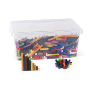 hand2mind plastic cuisenaire rods classroom set, math manipulatives, montessori math rods, math counters, math blocks, counting blocks, montessori math, fraction bars, number rods (set of 15)