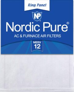 nordic pure 12x24x1/2 merv 12 half inch panel ac furnace air filters, 6 pack, 11 1/2 x 23 1/2 x 1/2 (11.5 x 23.5 x 0.5), 6 count