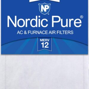 Nordic Pure 10x30x1/2 MERV 12 Half Inch Panel AC Furnace Air Filters, 6 Pack, 9 1/2 x 29 1/2 x 1/2 (9.5 x 29.5 x 0.5), 6 Count