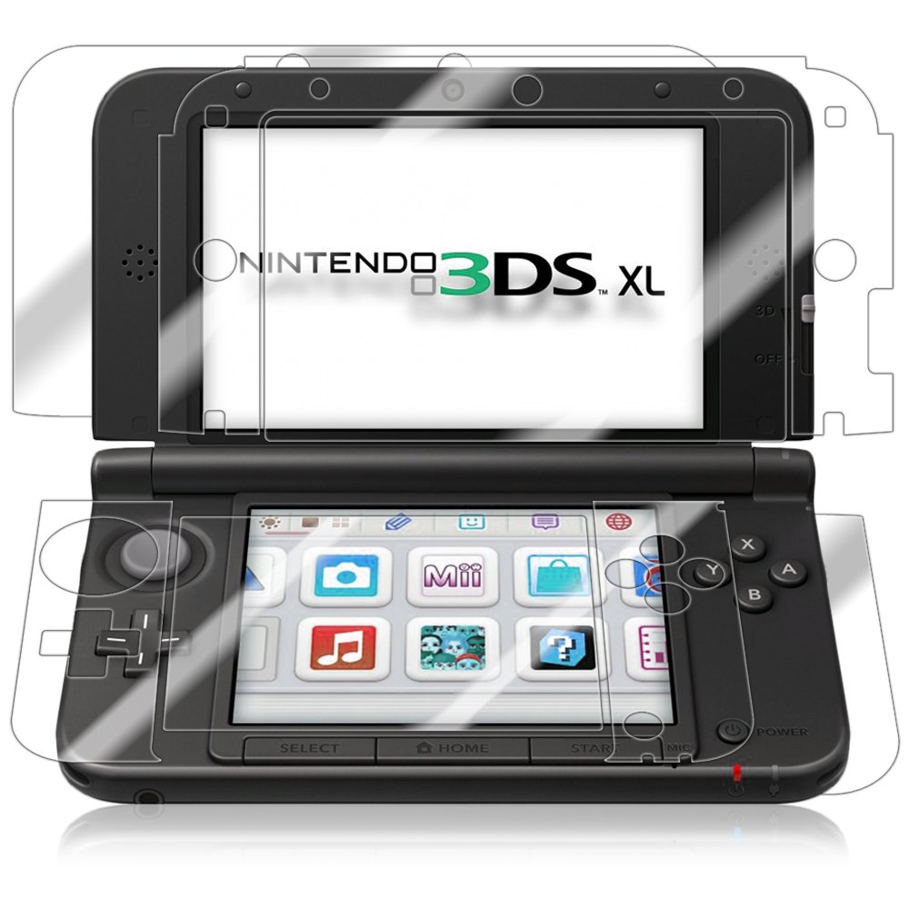 Skinomi Full Body Skin TechSkin Protector for Nintendo 3DS XL (2012, 1st Generation) (Screen Protector + Back Cover) HD Film