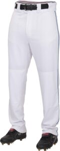 rawlings | pro 150 series baseball pants | adult small | piped | white / navy | relaxed fit