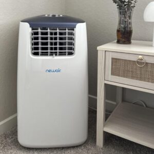 NewAir AC-14100E Portable Air Conditioner & Fan with Remote, Cools up to 525 sq ft, 14,000 BTU, Eco Friendly Dehumidifier, White