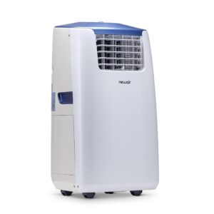 newair ac-14100e portable air conditioner & fan with remote, cools up to 525 sq ft, 14,000 btu, eco friendly dehumidifier, white