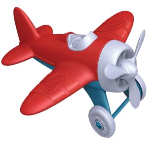 green toys airplane - bpa free, phthalates free, red aero plane for improving aeronautical knowledge of children. toys and games