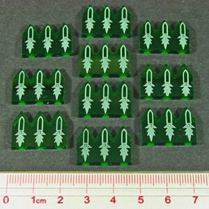 litko gothic space missiles compatible with battlefleet gothic, translucent green (10)