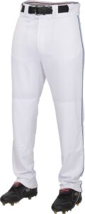 rawlings | pro 150 series baseball pants | youth large | piped | white / navy | relaxed fit