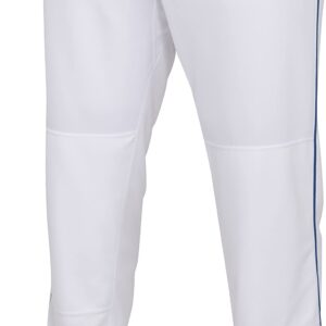 Rawlings | PRO 150 Series Baseball Pants | Youth Large | Piped | White / Navy | Relaxed Fit