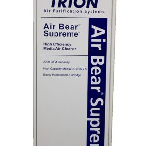 Trion 455602-025 Air Purifier Filter, 20"x25"x5", Bear Supreme Series, 2000 CFM - MERV 8