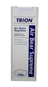 trion 455602-025 air purifier filter, 20"x25"x5", bear supreme series, 2000 cfm - merv 8