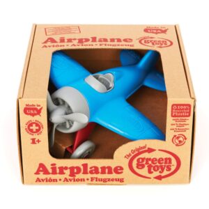 Green Toys Airplane - BPA, Phthalates Free, Blue Air Transport Toy for Introducing Aeronautical Knowledge, Improving Grasping Power. Toy Vehicles