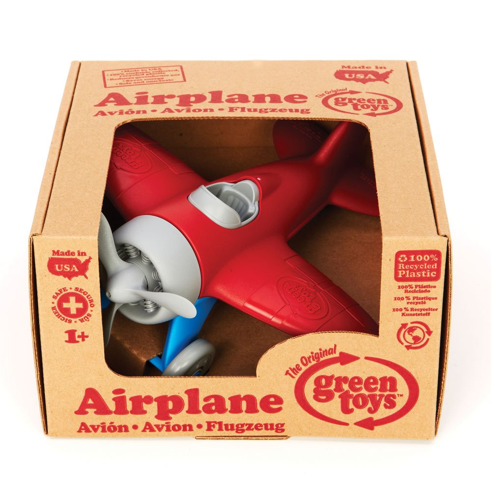 Green Toys Airplane - BPA Free, Phthalates Free, Red Aero Plane for Improving Aeronautical Knowledge of Children. Toys and Games