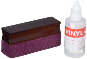 ion audio vinyl alive | vinyl record cleaning kit including velvet cleaning pad with wooden handle & spray bottle with record cleaning solution