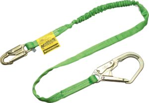 miller by honeywell 219twrs/4ftgn 4-feet manyard high performance shock-absorbing web lanyard with 1 locking snap hook, green