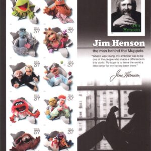 Jim Henson and the Muppets, Full Sheet of 11 x 37-Cent Postage Stamps, USA 2005, Scott 3944