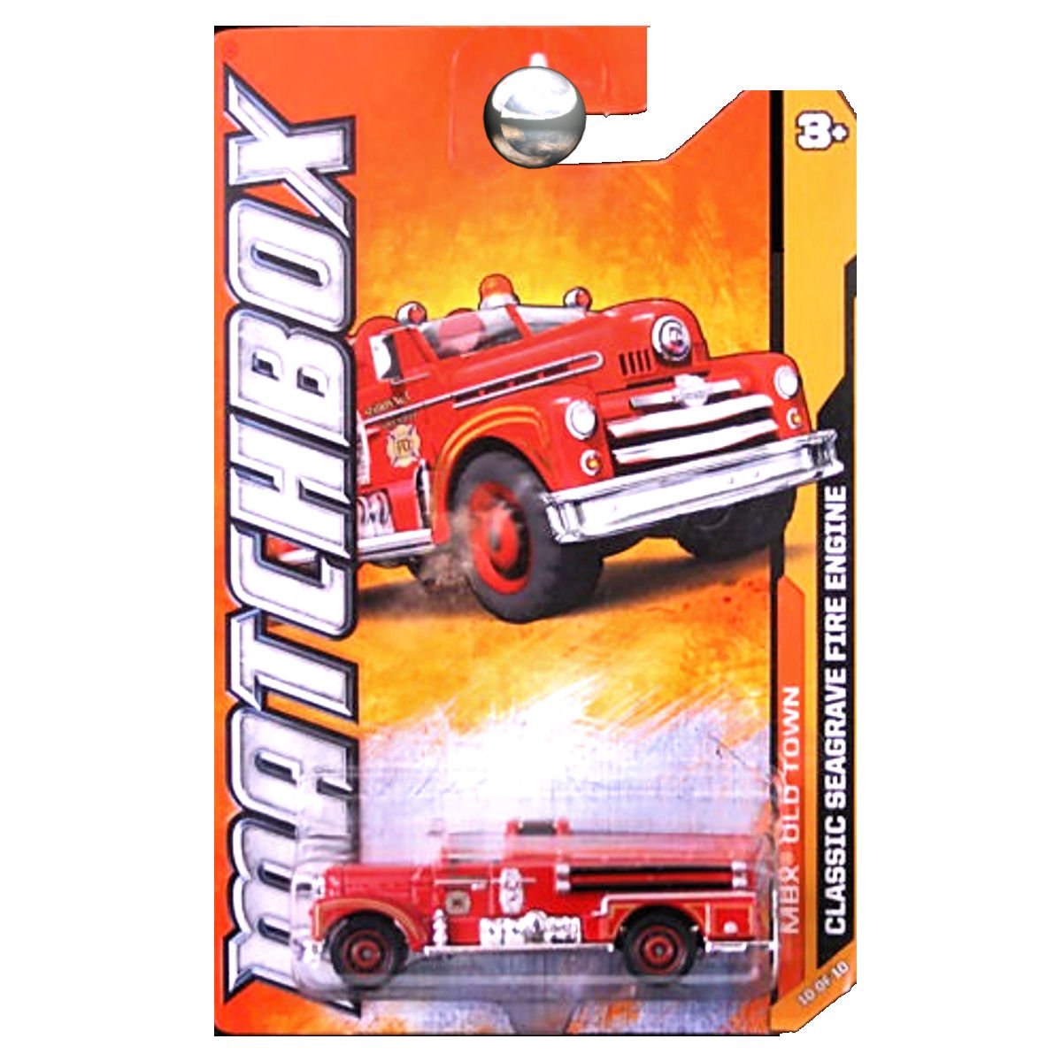 Matchbox 2012 MBX Old Town Classic Seagrave Fire Engine Truck Red