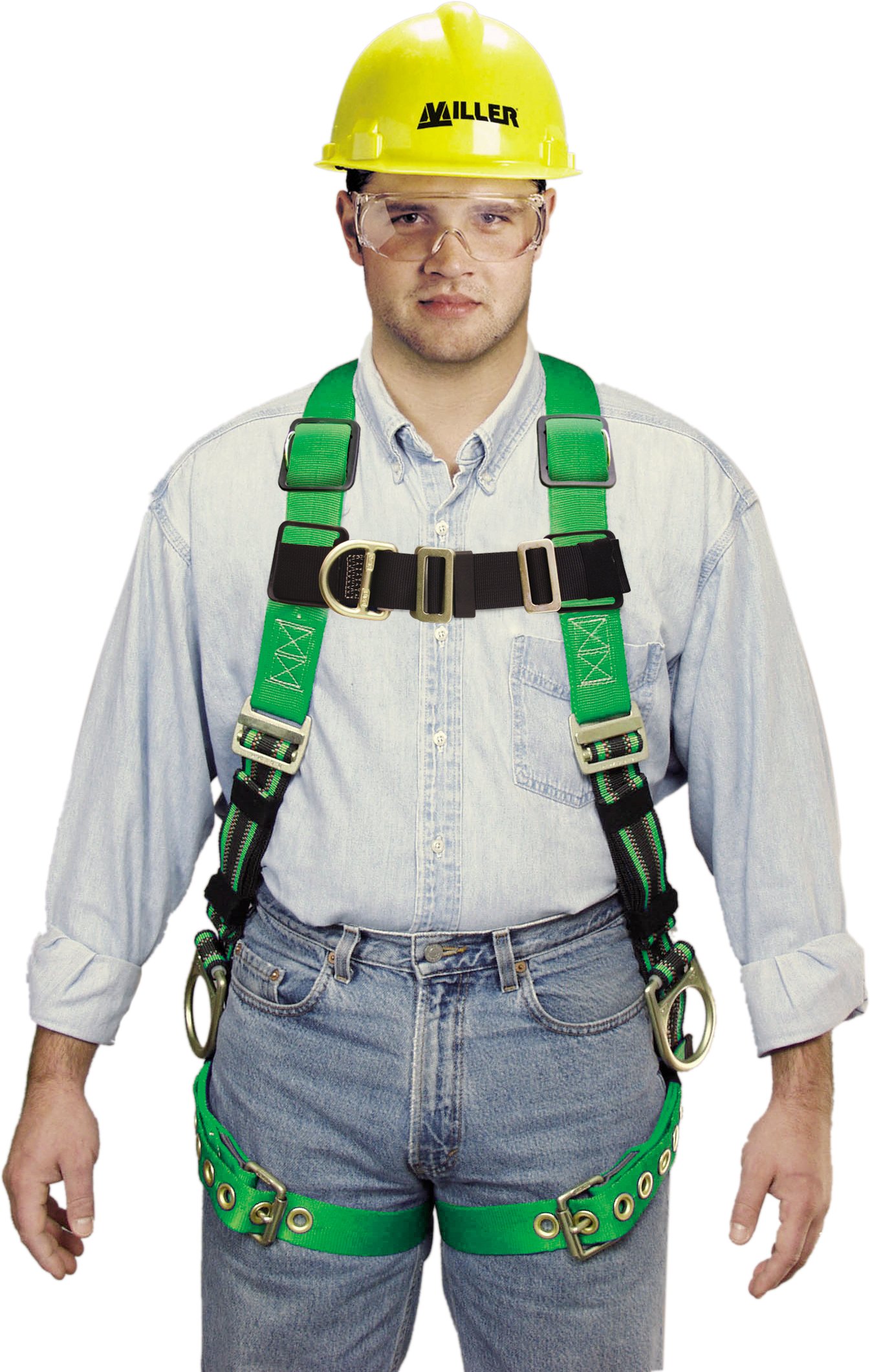 Honeywell Miller by Honeywell P950FDQC-7/S/MGN DuraFlex Python Full-Body Ultra Harnesses with Front/Side D-Rings, Small/Medium, Green