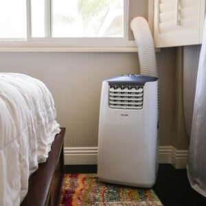 NewAir AC-14100E Portable Air Conditioner & Fan with Remote, Cools up to 525 sq ft, 14,000 BTU, Eco Friendly Dehumidifier, White