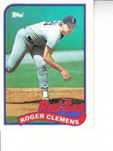 1989 topps baseball #450 roger clemens red sox