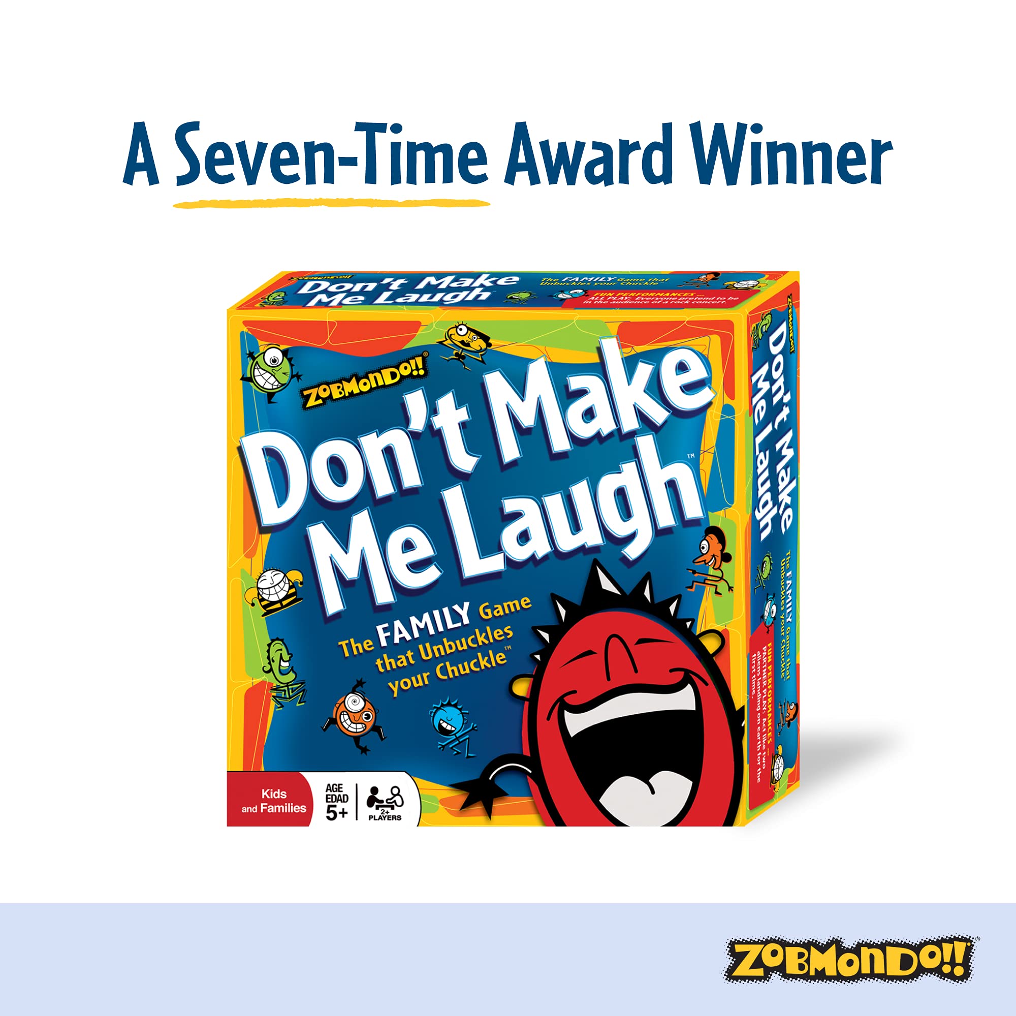 Zobmondo!! Don't Make Me Laugh! The Silly Reinvented Charades Party Game | Hilarious for Families and Kids | Multi-Award Winner