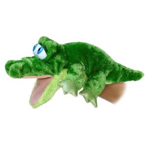 aurora 32180 14" grator the alligator body plush puppet, multicolor