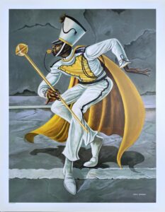 ernie barnes the drum major print 26.5 x 20 in.