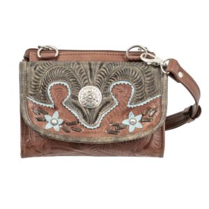 american west desert wildflower small crossbody bag/wallet