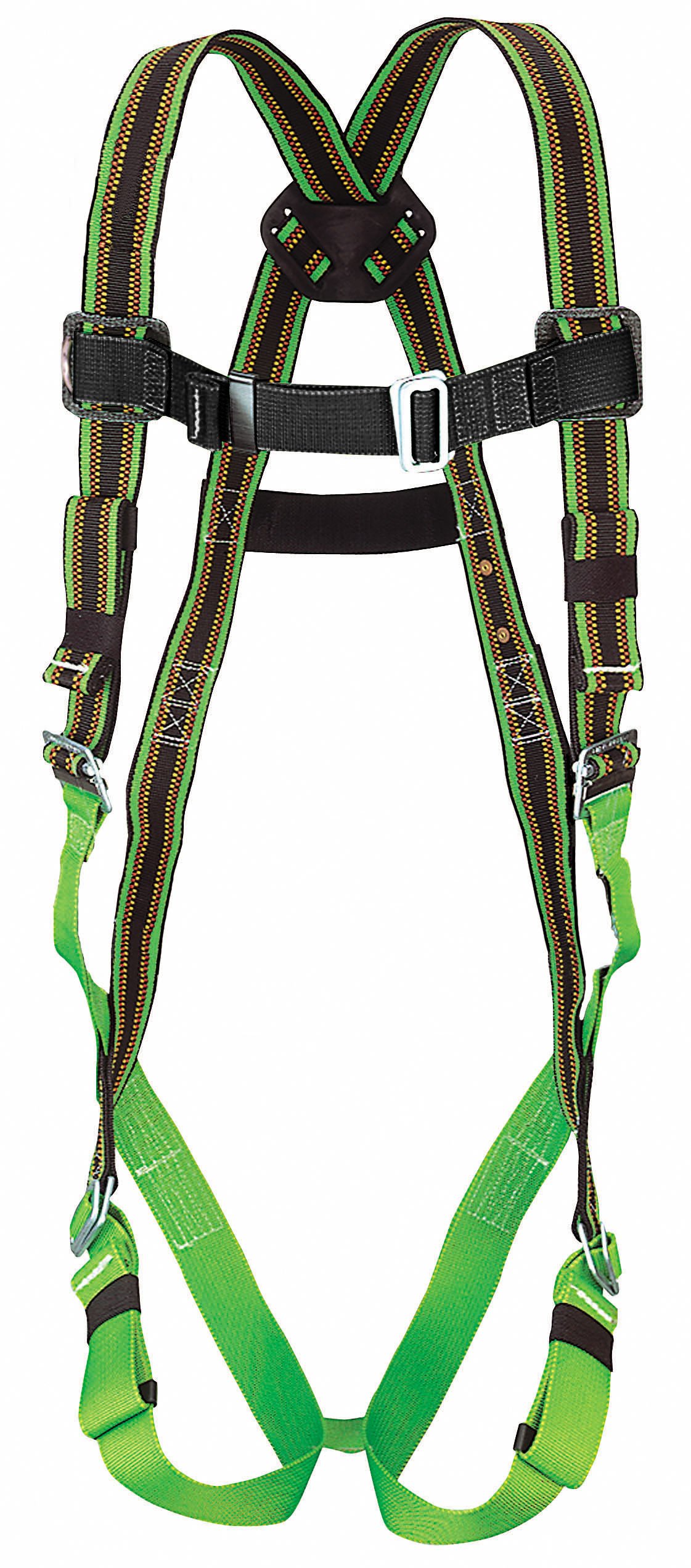 Miller by Honeywell E650-74/UGN DuraFlex 650 Series Full-Body Stretchable Harness with 6-Inch Coolmax Back Pad, Universal, Green