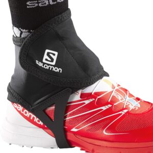 salomon trail gaiters low running gaiters , black, 4.5-7