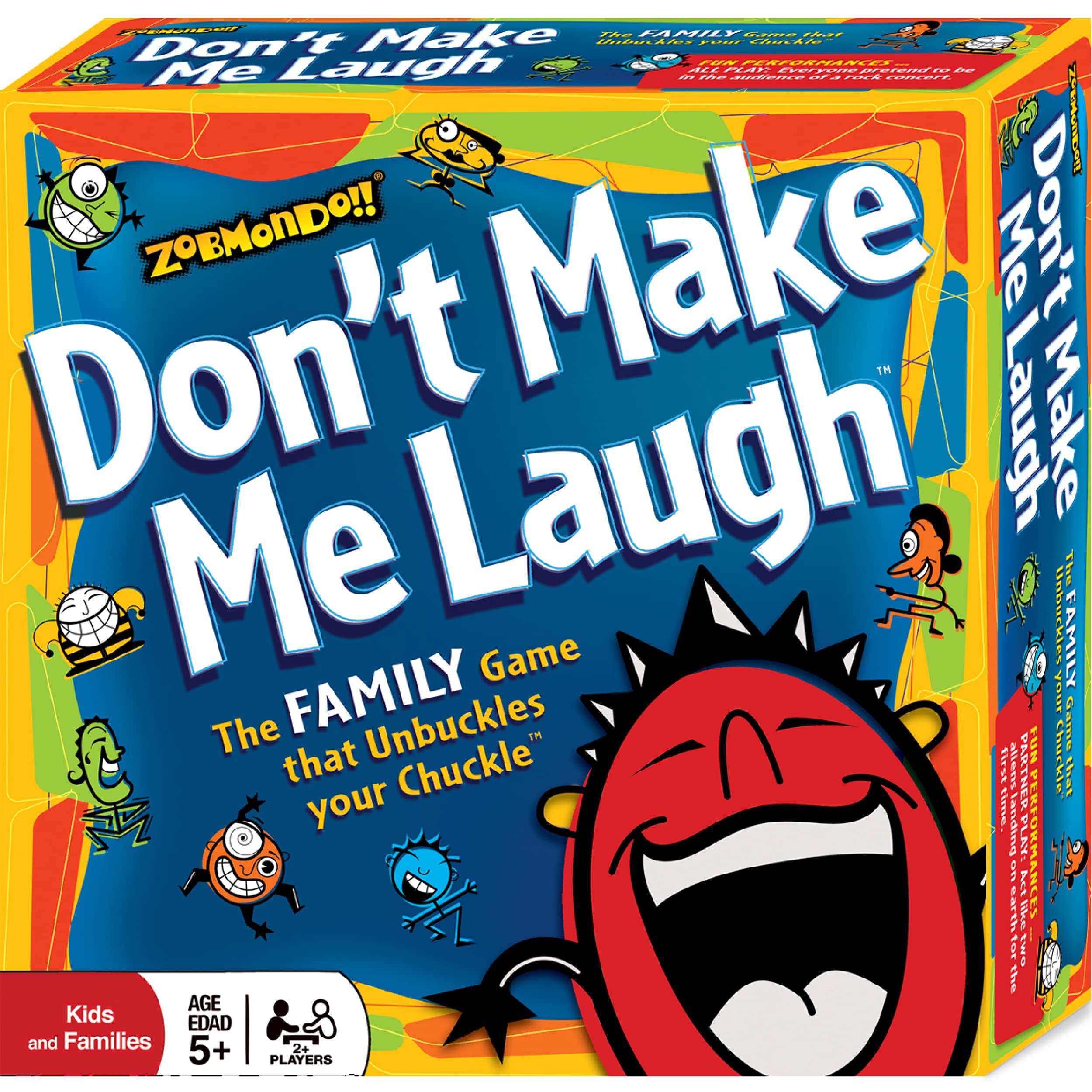 Zobmondo!! Don't Make Me Laugh! The Silly Reinvented Charades Party Game | Hilarious for Families and Kids | Multi-Award Winner