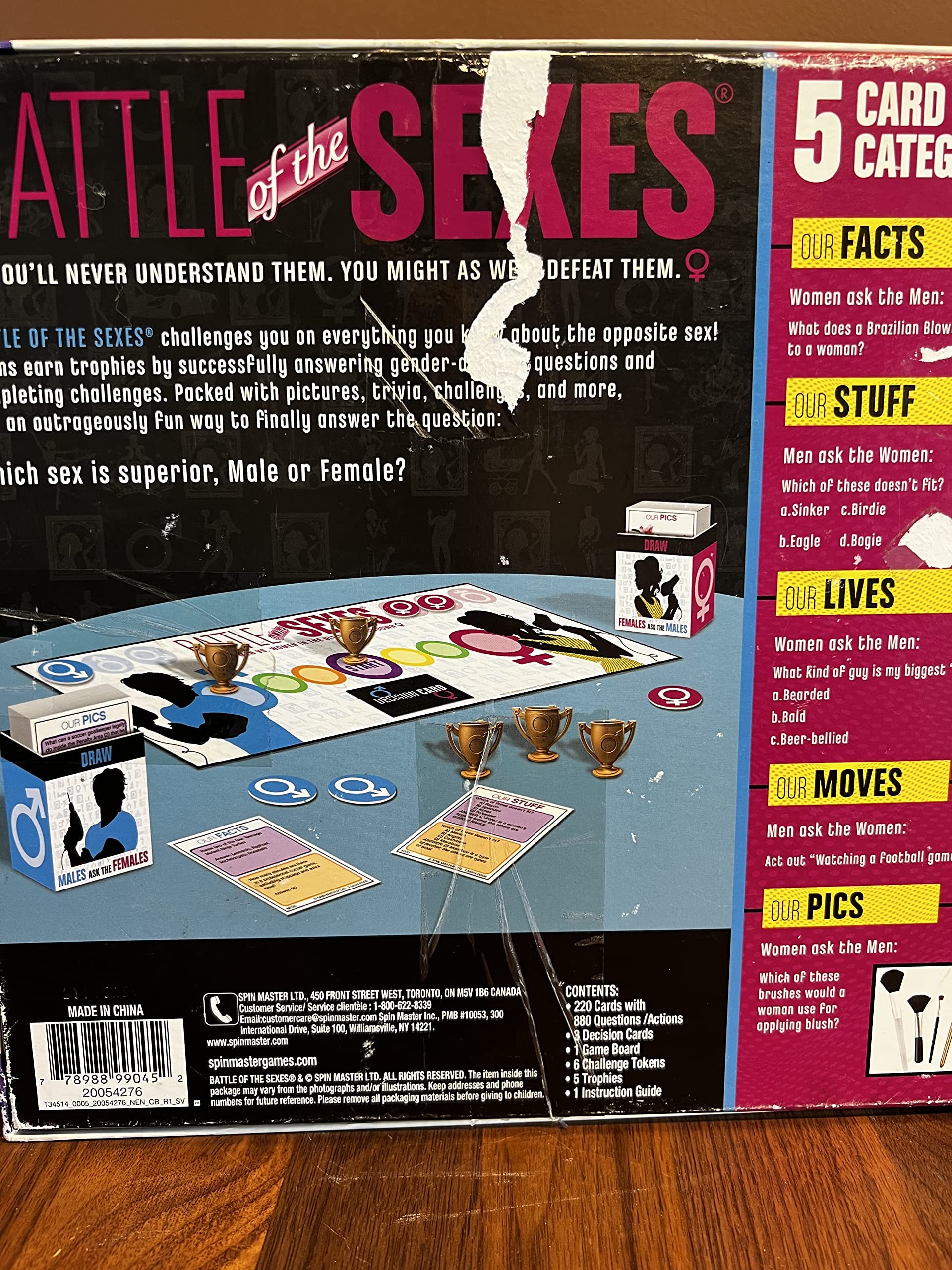 Battle of the Sexes Adult Board Game - Funny Card Games for Adults - Trivia Game Pitting the Men Against the Women - Great for Parties and Couples' Night - 2 or More Players - Ages 16 and Up