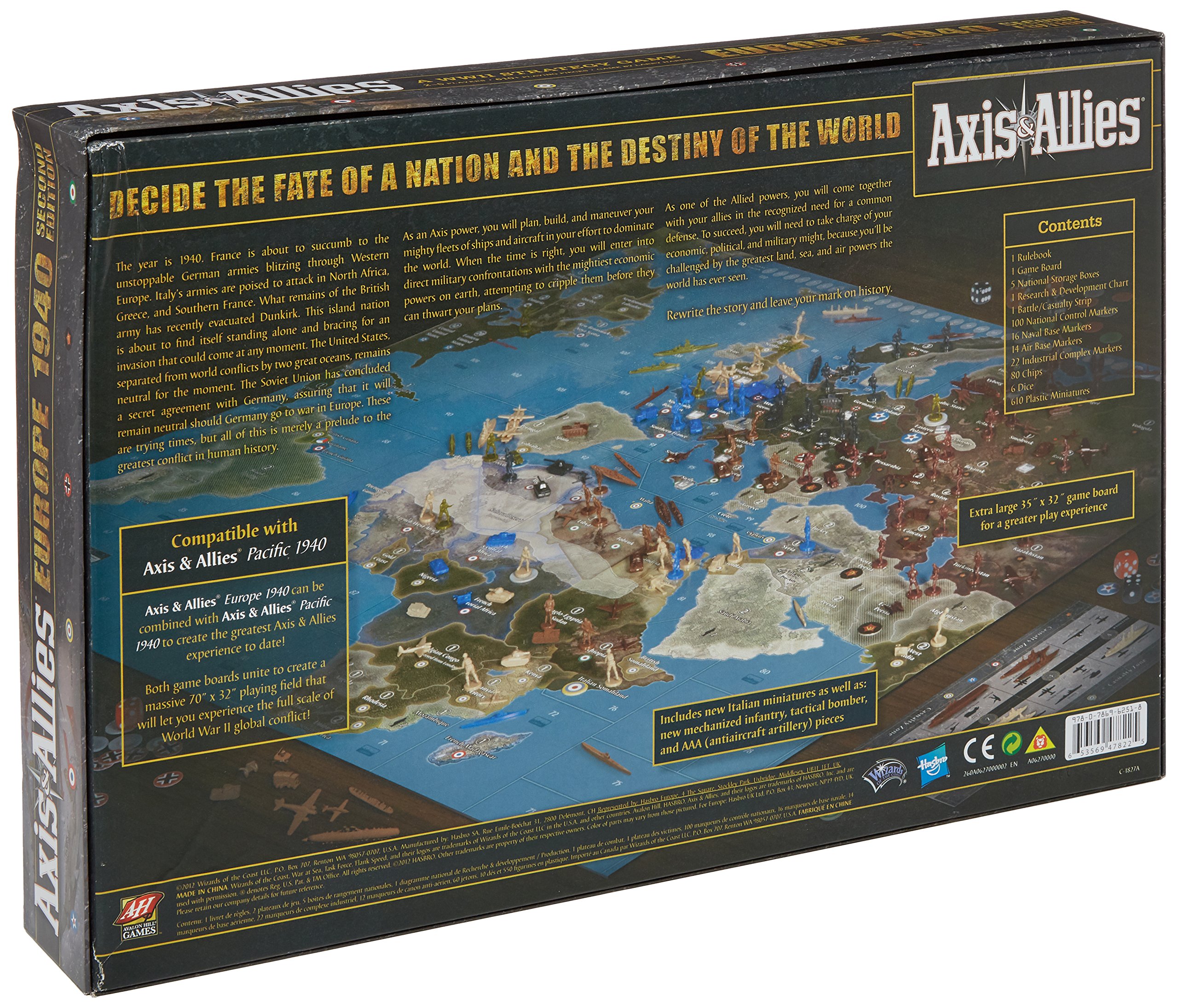 Wizards of the Coast Axis and Allies Europe 1940 2nd Edition Board Game,144 months to 9600 months