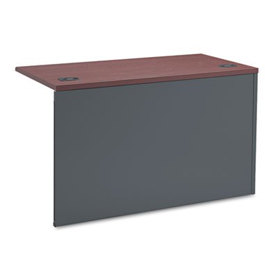 HON, 38000 Series Flush Return, Left, 48w x 24d x 29-1/2h, Mahogany/Charcoal