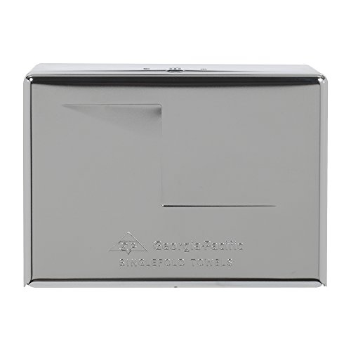 GEORGIA-PACIFIC Singlefold Paper Towel Dispenser by GP PRO (Georgia-Pacific), Chrome, 56720, 10.625" W x 6.000" D x 7.500" H