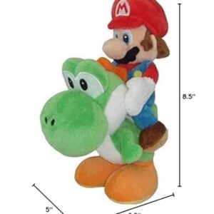 Little Buddy Super Mario Plush - Mario and Yoshi Plush, 8-Inch