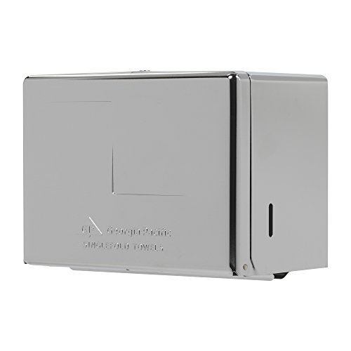 GEORGIA-PACIFIC Singlefold Paper Towel Dispenser by GP PRO (Georgia-Pacific), Chrome, 56720, 10.625" W x 6.000" D x 7.500" H