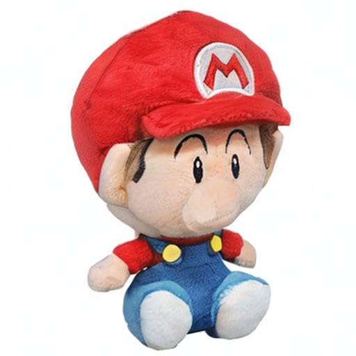 Little Buddy 1247 Super Mario All Star Collection Baby Mario Plush, 6"