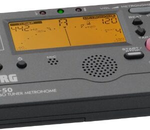 Korg TM50BK Instrument Tuner and Metronome, Black