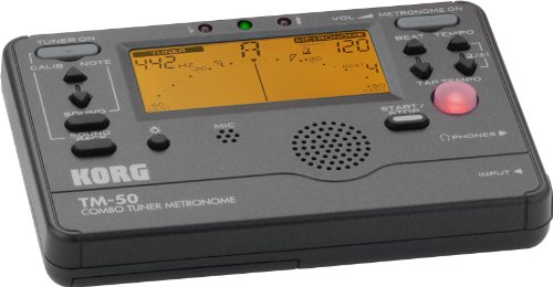 Korg TM50BK Instrument Tuner and Metronome, Black