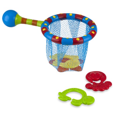 Nuby Splash n' Catch Bath Time Fishing Set, Includes Four Link Toys, 5"