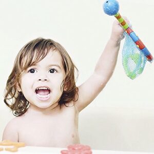 Nuby Splash n' Catch Bath Time Fishing Set, Includes Four Link Toys, 5"