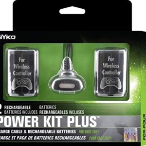 Nyko Power Kit Plus - 2 Pack Rechargeable Battery with Charge Cable for Xbox 360