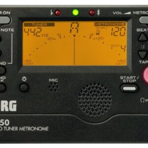 Korg TM50BK Instrument Tuner and Metronome, Black