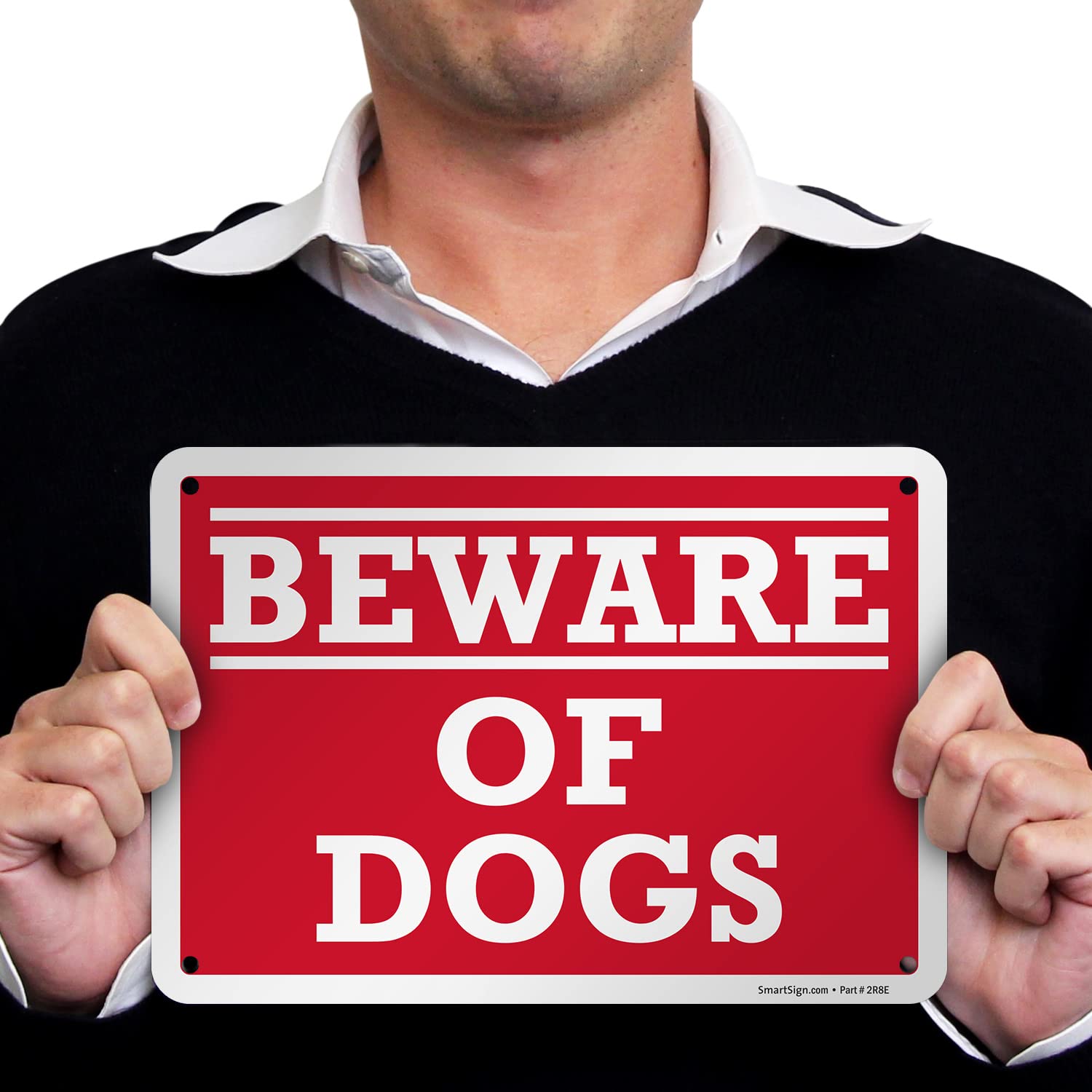 SmartSign "Beware of Dogs" Sign | 7" x 10" Aluminum