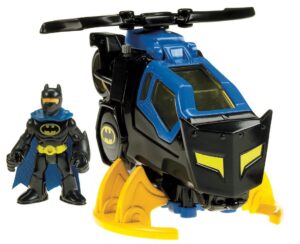 fisher-price imaginext dc super friends batman toy batcopter helicopter & figure set for preschool pretend play kids ages 3+ years