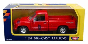 motormax 1992 chevy 454 ss pickup truck 1/24 scale diecast model car red